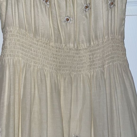 Sundance | Dresses | Sundance Cream Bohemian Embroidered Beaded ...